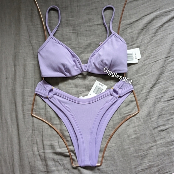 l*space | Swim | Lspace Helena Anna Bikini Set Wisteria Ribbed | Poshmark